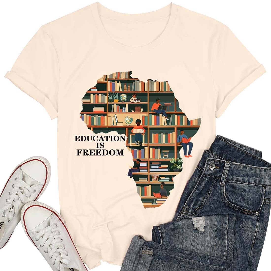 Conairie Short Sleeve T Shirts For Women Graphic Relaxed Fit Crew Neck ...