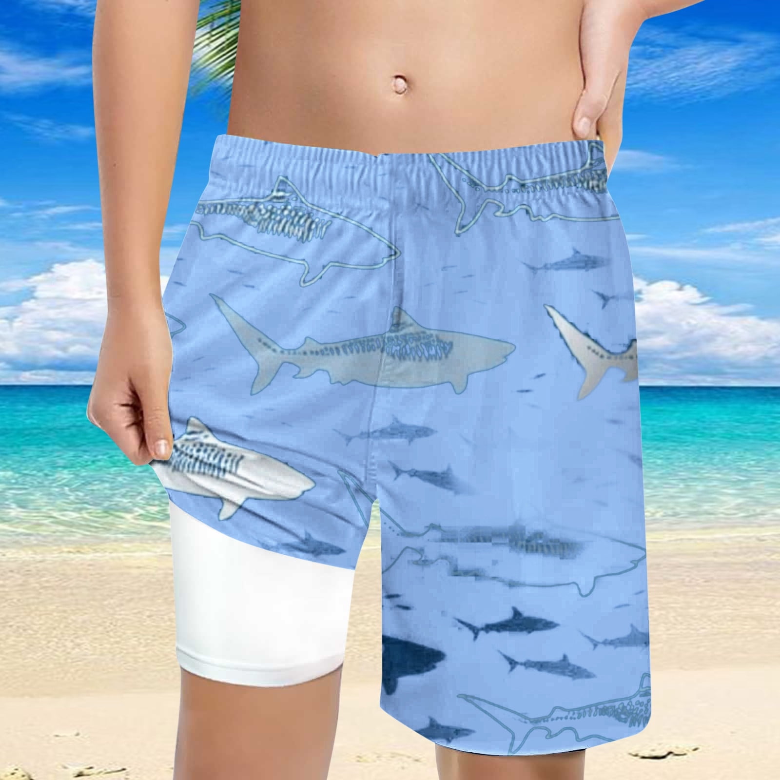 Conairie Swim Trunks Boys Loose Stretch Quick Dry Swimsuit Board Shorts ...