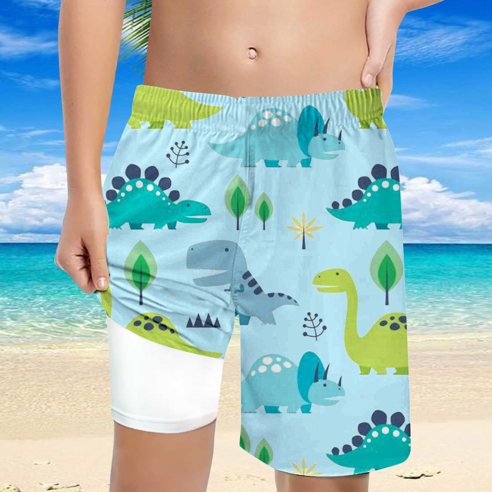 Conairie Swim Trunks For Boys Loose Quick Dry Swimsuit Board Shorts ...