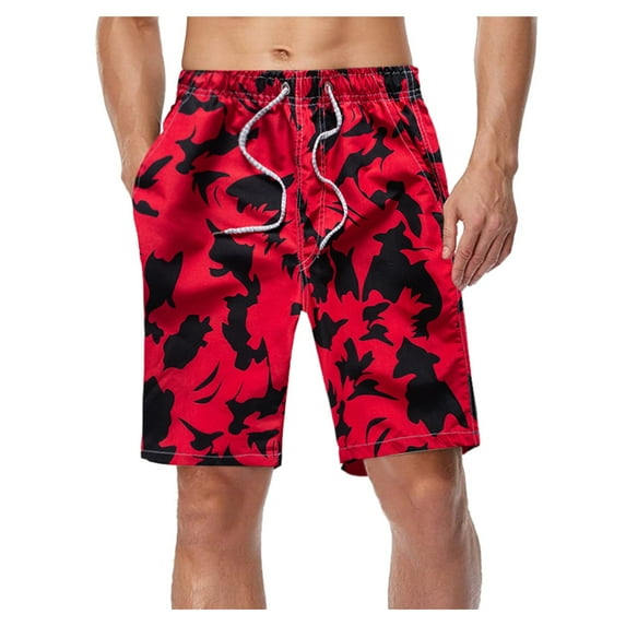 Conairie Swim Trunks Men Graphic Print Stretch Quick Dry Liner Swim ...
