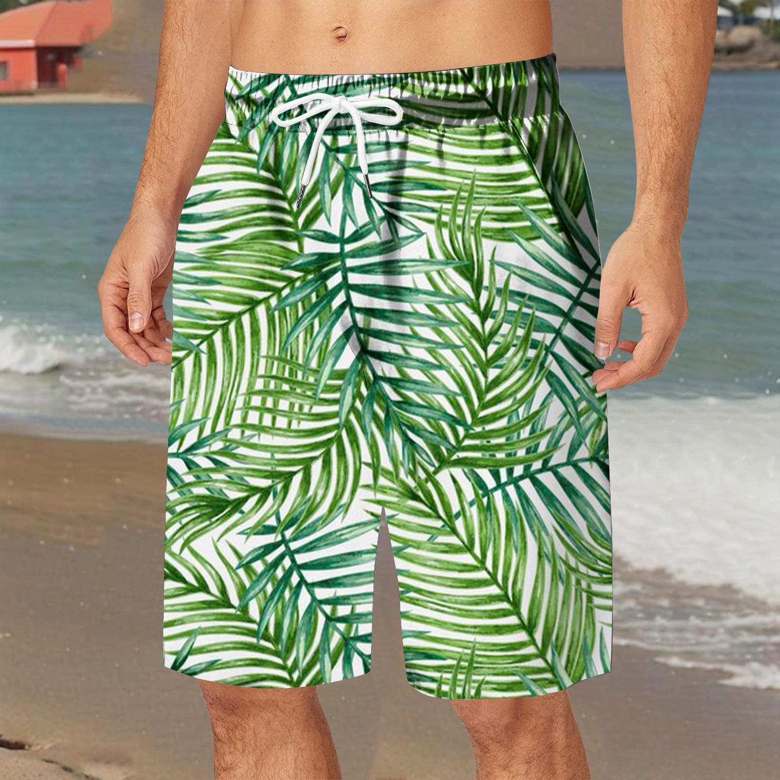 Conairie Swim Trunks Men Graphic Print Stretch Quick Dry Swimsuit Board ...