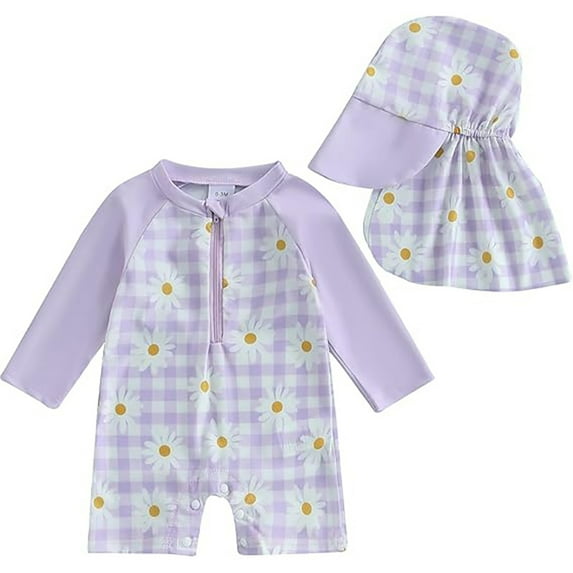 Conairie Swimsuit For Girl Set Two Piece Graphics Long Sleeve Rash ...