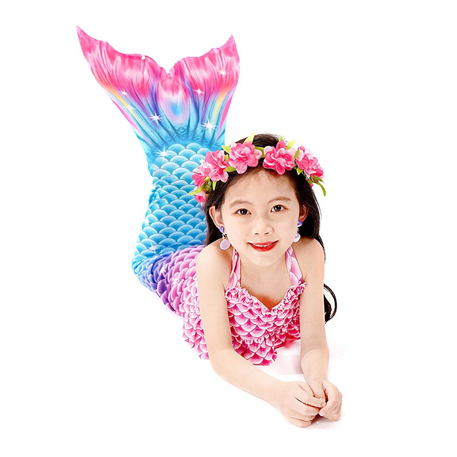 Conairie Swimsuit For Girls Set 3 Piece Flounce Ruffle Bikini Top With ...