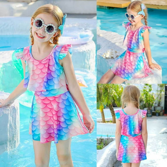 Conairie Swimsuit for Girls One Piece Cute Butterfly Print Bathing Suit ...