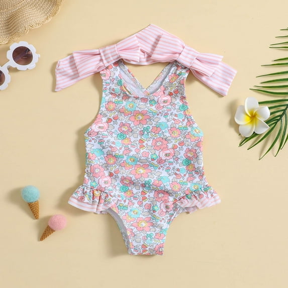 Conairie Swimsuit for Girls One Piece Cute Butterfly Print Bathing Suit ...