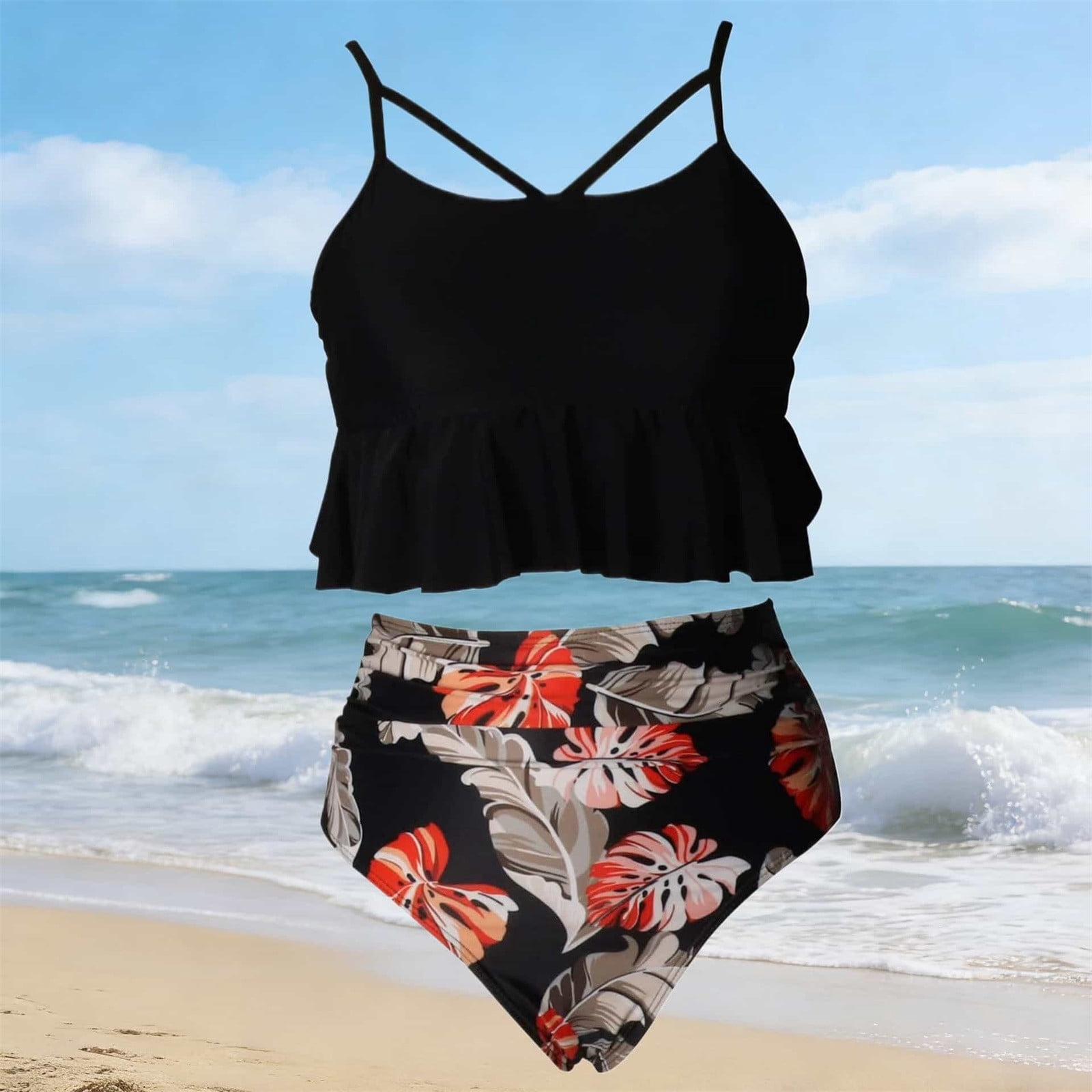 Conairie Tankini Sets for Girls Two Piece Graphics Print Tank Top And ...
