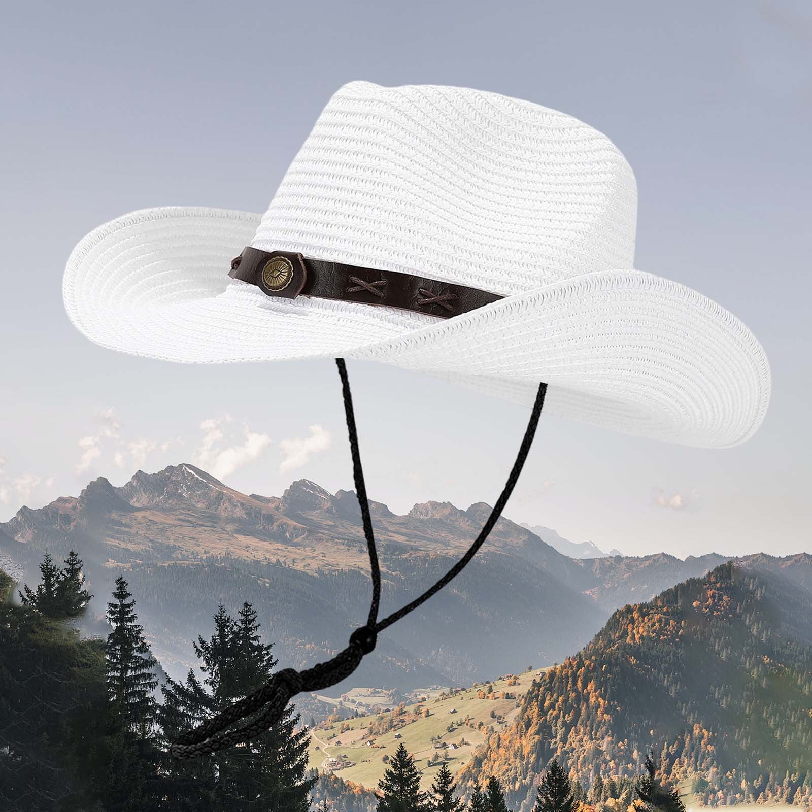 Conairie Unisex Summer Straw Sun Hat Wide Brim Beach Vacation Outdoor ...