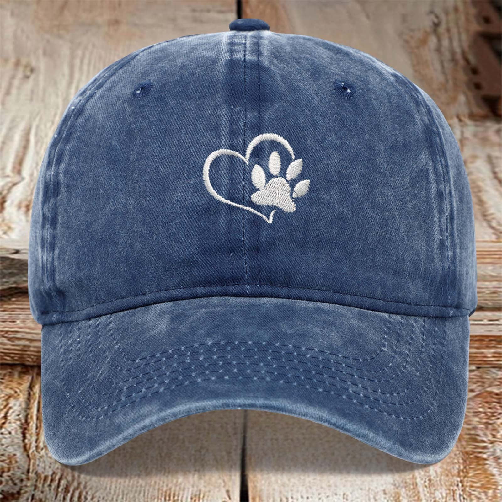 Conairie Women's Vintage Washed Baseball Cap Heart Pattern Embroidery ...