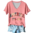 Conairie Womens 250 Anniversary USA Shirt American Falg Graphic V Neck ...