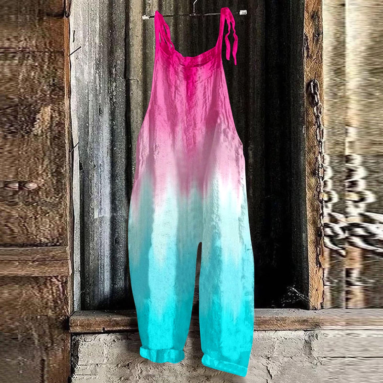 Conairie Womens Bib Overalls Womens Color Block Loose Adjustable Straps ...