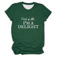 Conairie Womens Crew Neck Shirts Letter Print Relaxed Fit Short Sleeve ...