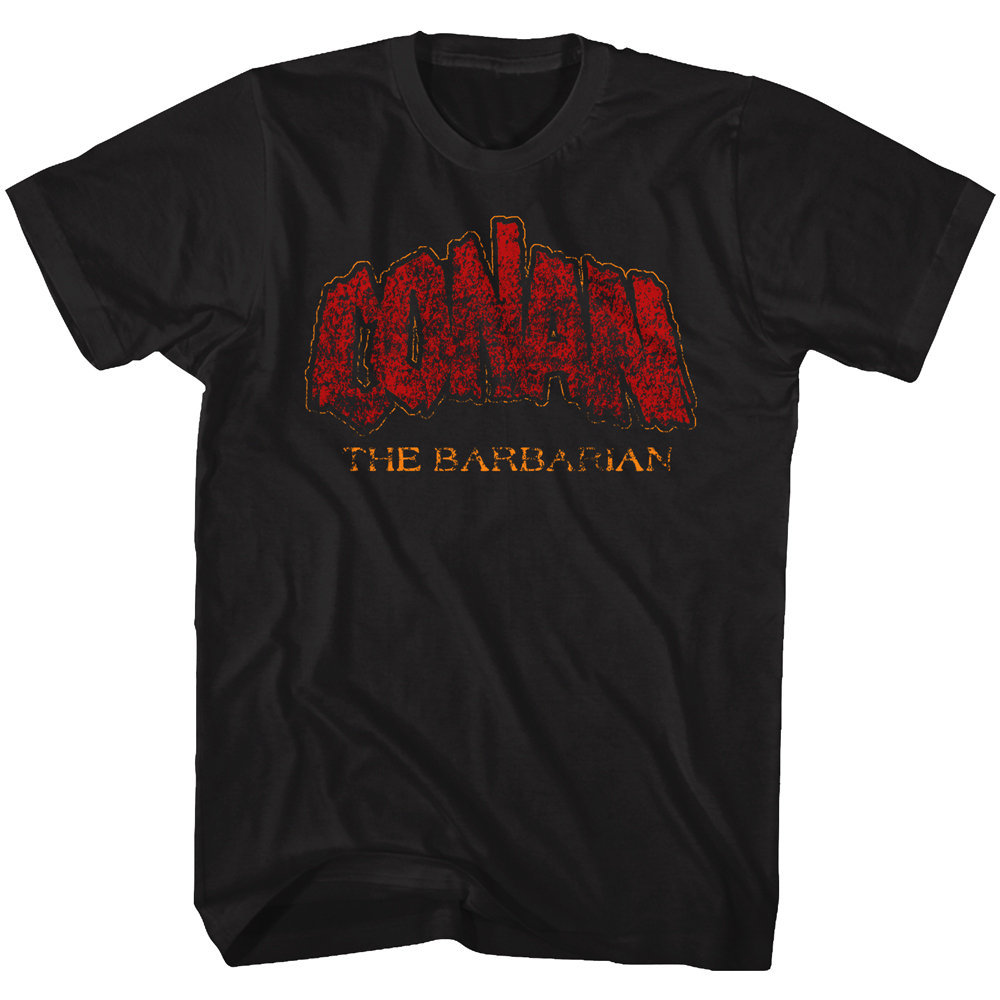 Conan the Barbarian Distressed Text Logo Black Shirts - Walmart.com