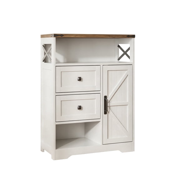 Conate Floor Cabinet, Freestanding Small Storage Cabinet with 2 Drawers ...