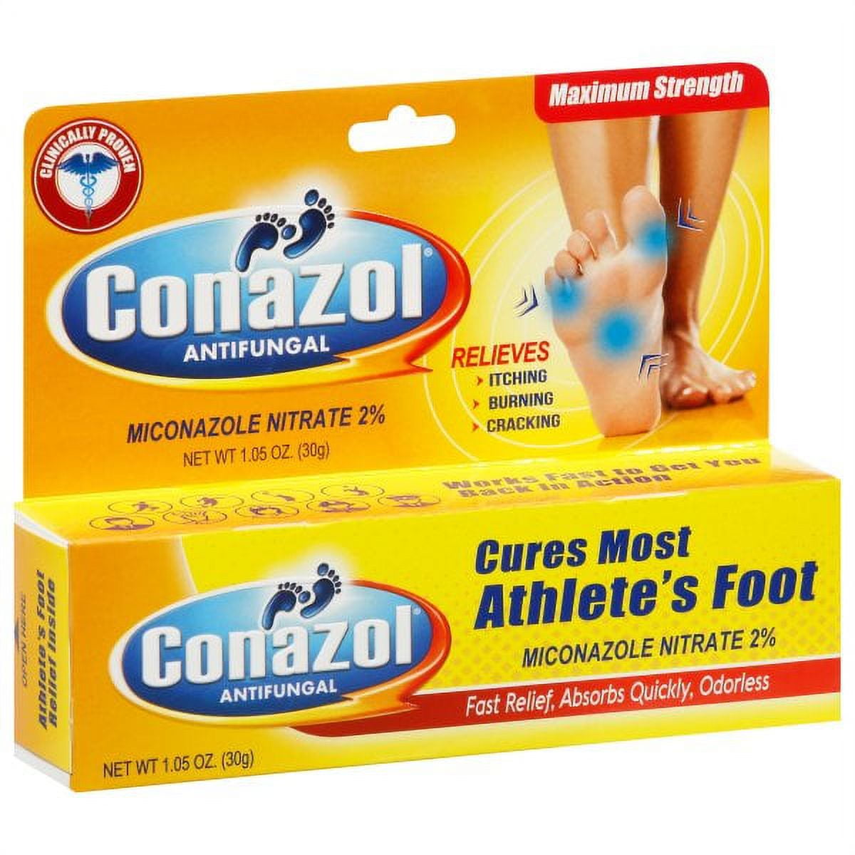 Conazol Antifungal Cream. Foot and Skin Fungus Treatment. 1.05 oz / 30 ...