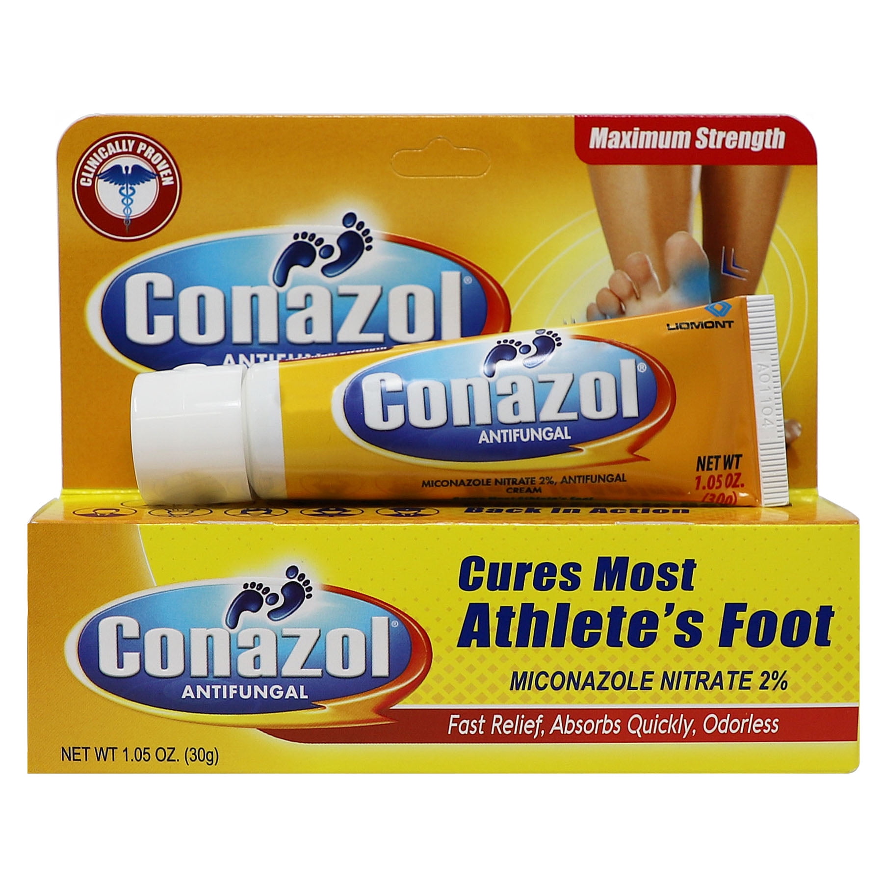 Conazol Maximum Strength Cream, Athlete's Foot, 1.05 oz - Walmart.com