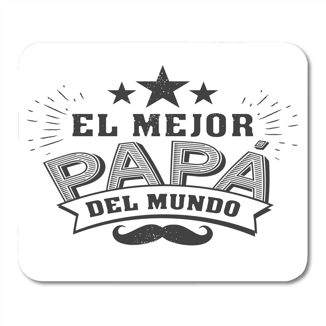 Conbicy The Best Dad in World Rubber Spanish Language Mouse Pad, Multi ...