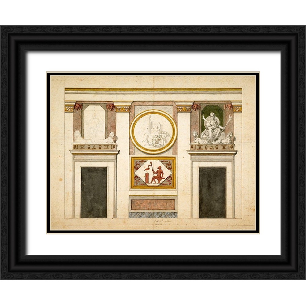 Conca, Tommaso 14x12 Black Ornate Wood Framed with Double Matting ...