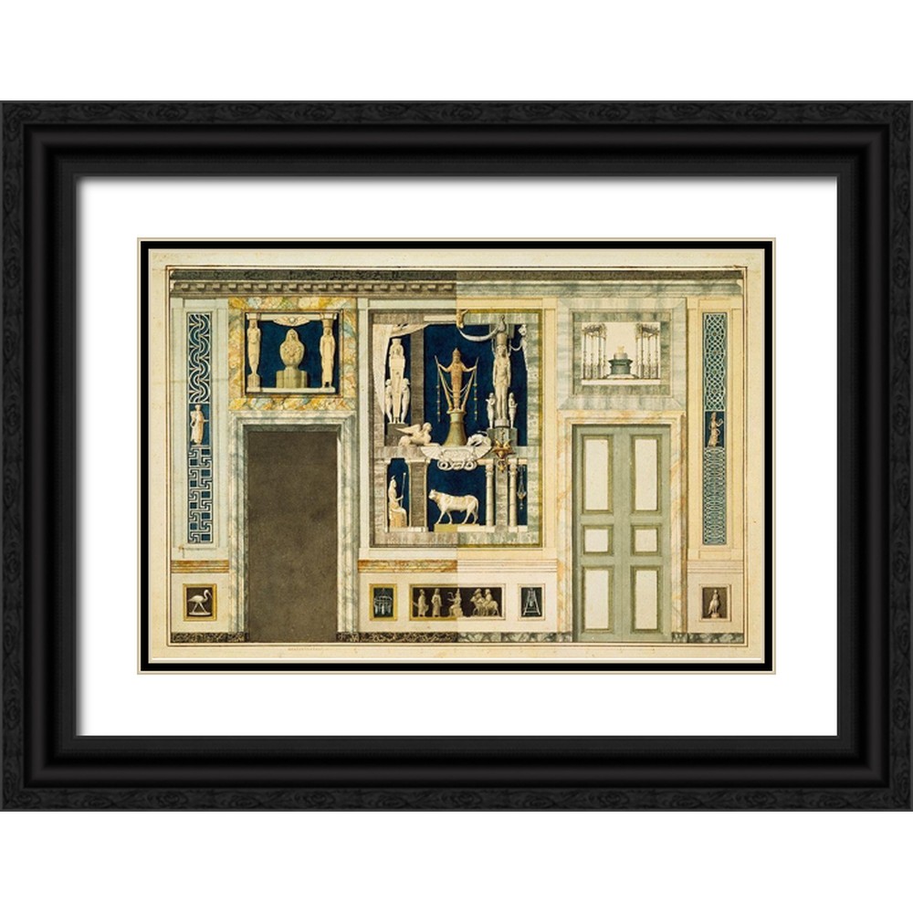 Conca, Tommaso 32x23 Black Ornate Wood Framed with Double Matting ...