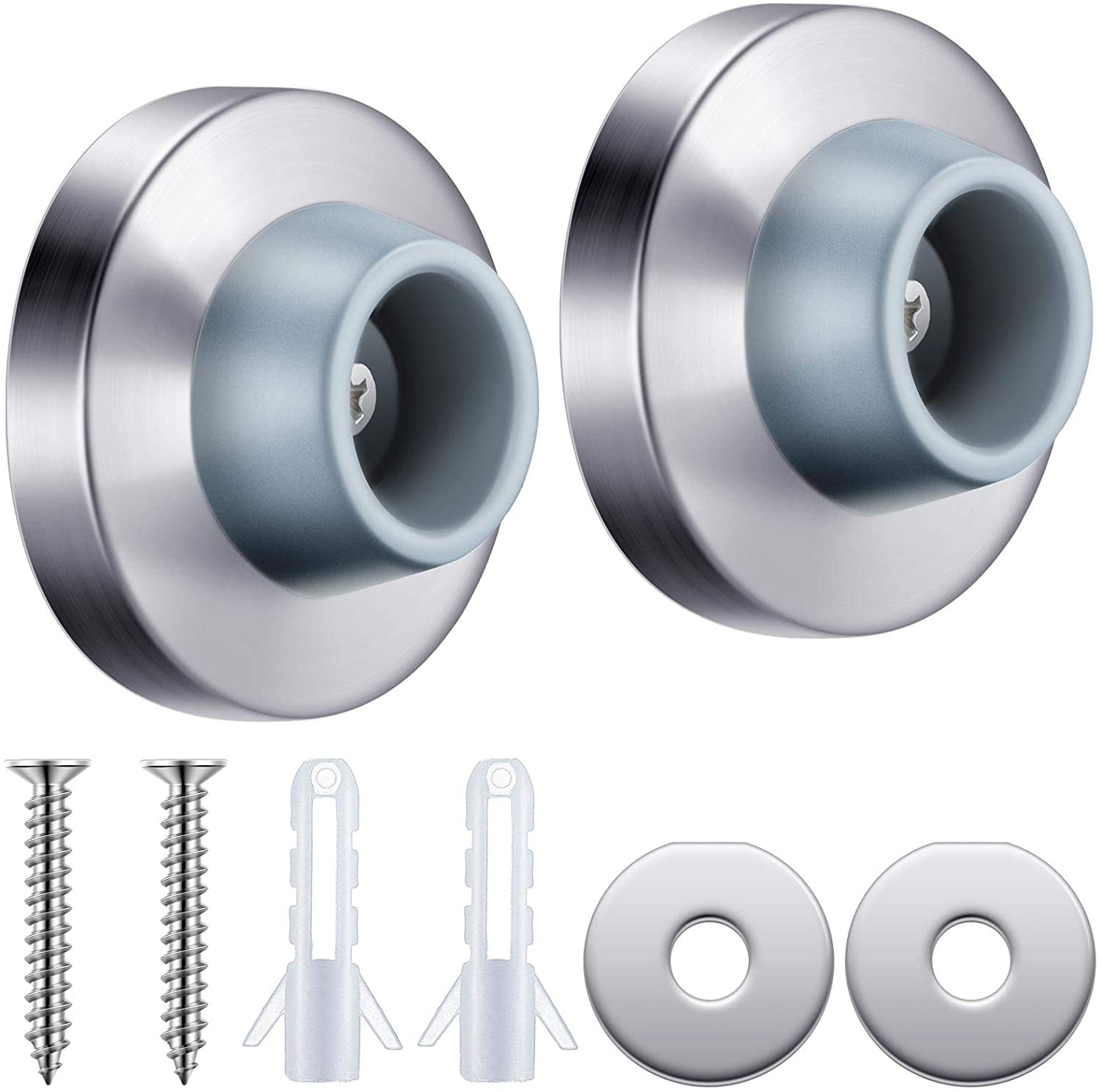 Concave Door Stopper Wall Door Bumper Stainless Steel Wall Protector Door Stops Wall Mount Flush ...