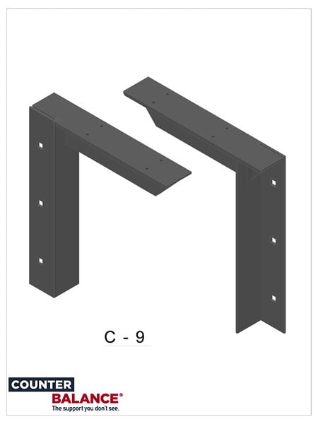 Concealed Bracket - Hidden Countertop Support (9, White) - Walmart.com