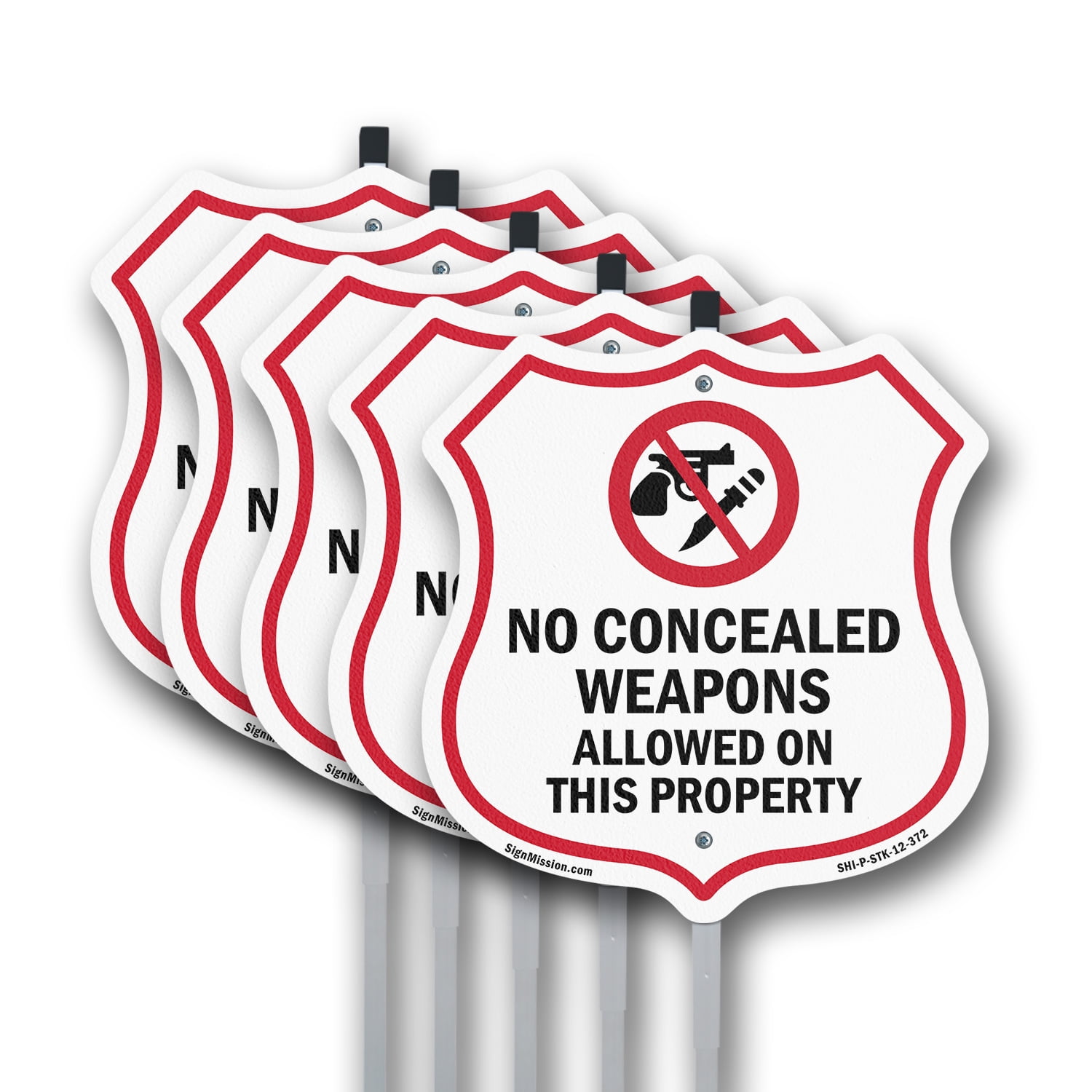Concealed Carry Shield Sign No Concealed Weapons Allowed On This ...