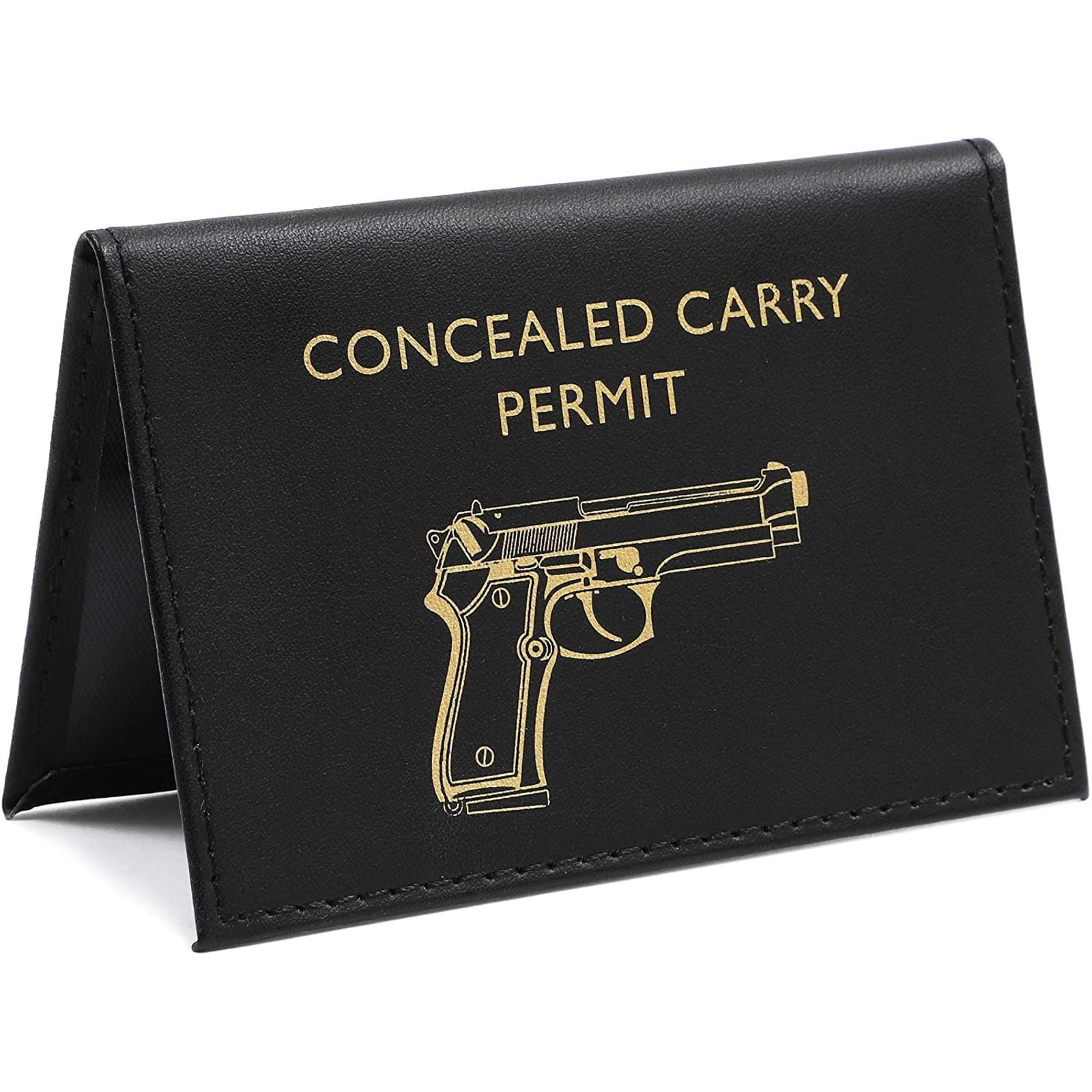 Concealed Carry Weapon Permit Holder Case (4.3 x 2.85 Inches, Black ...