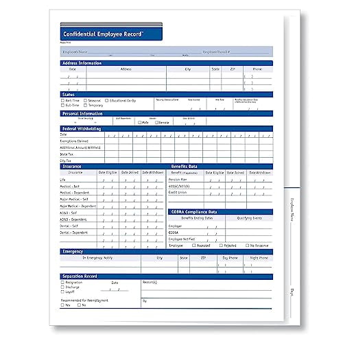 Concealed Cover Confidential Employee Record Folder | 9-1/2” x 11-1/2 ...