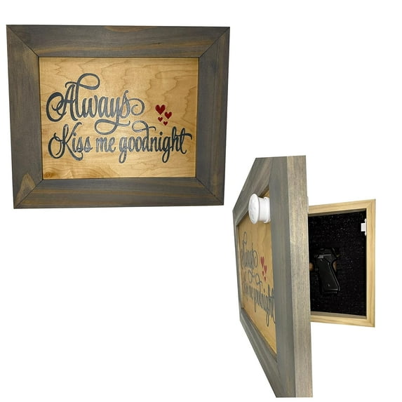 Concealed Gun Storage Cabinet - Always Kiss Me Goodnight Wall Decor ...