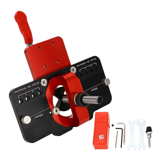 Concealed Hinge Jig 35mm Door Hinge Hole Drilling Guide Drill Bit Kit ...