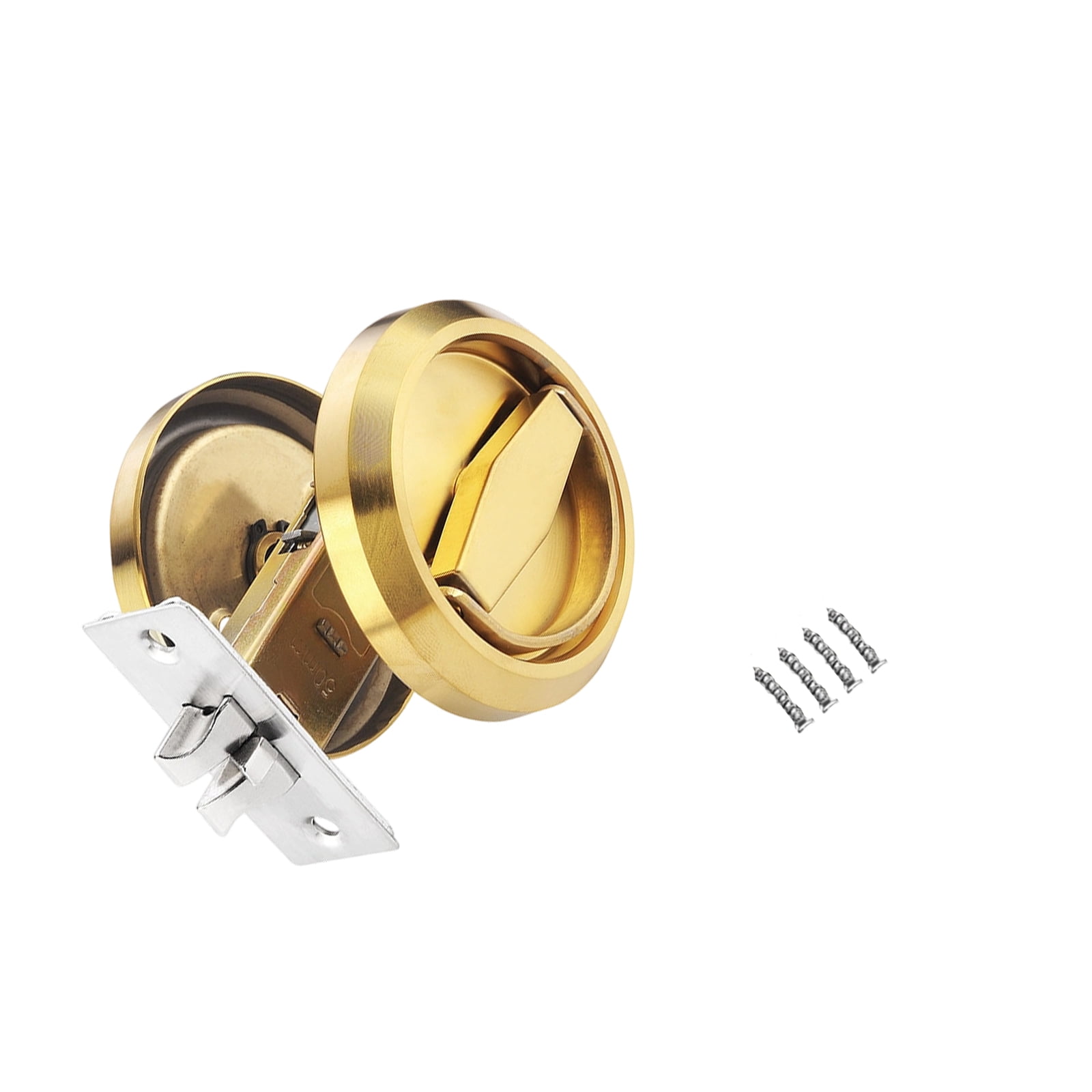 Concealed Round Recessed Door Handles Safety Door Locks Indoor Circular ...
