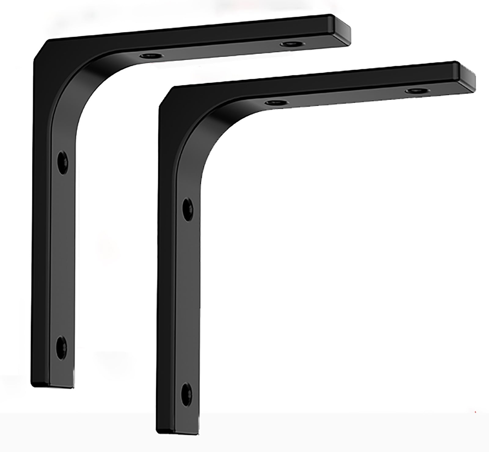 Concealed Shelf Bracket,L Shape Black Metal Shelf Bracket, Wall-mounted ...