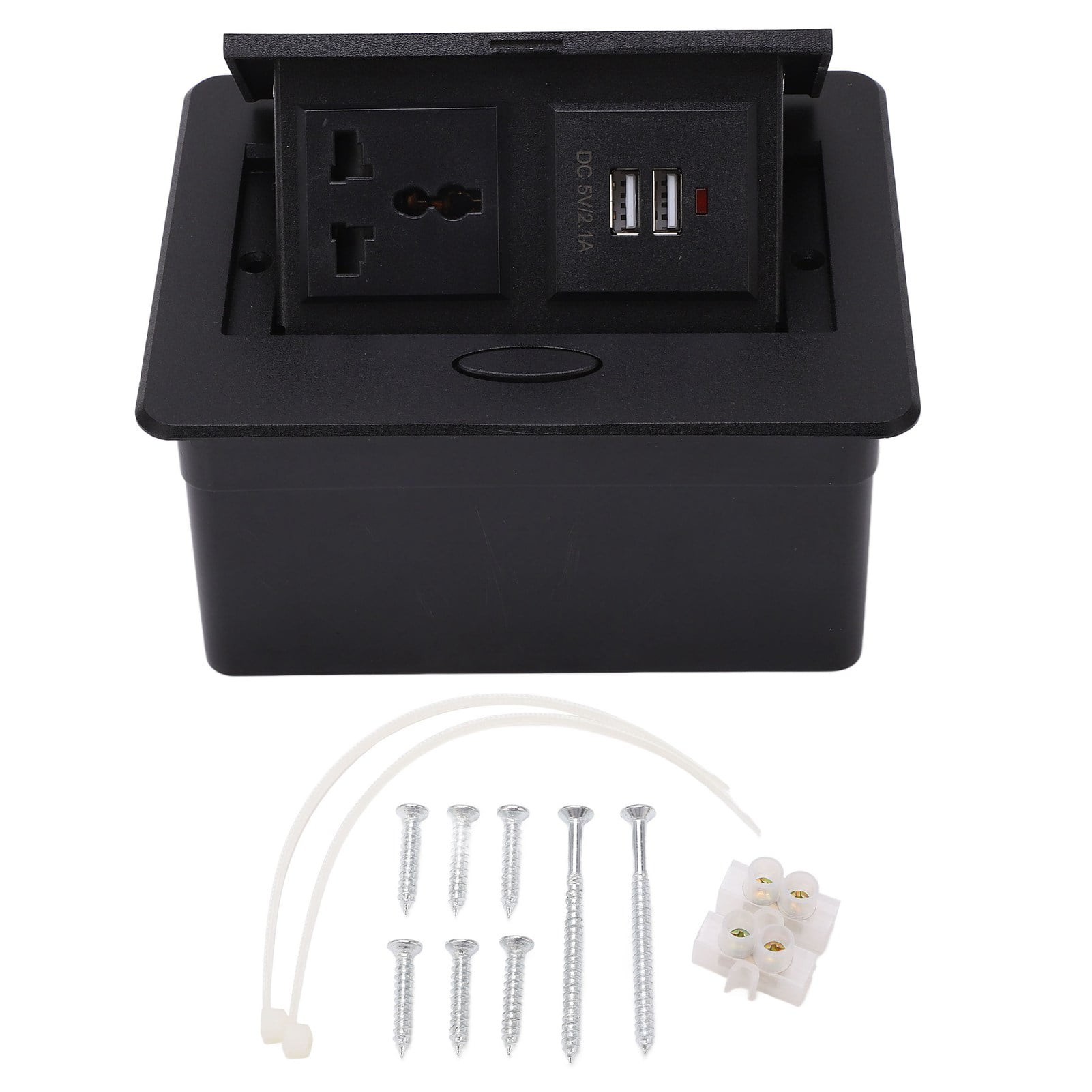 Concealed Table Outlet Power Strip 2 USB Ports Universal Bounce Desktop ...