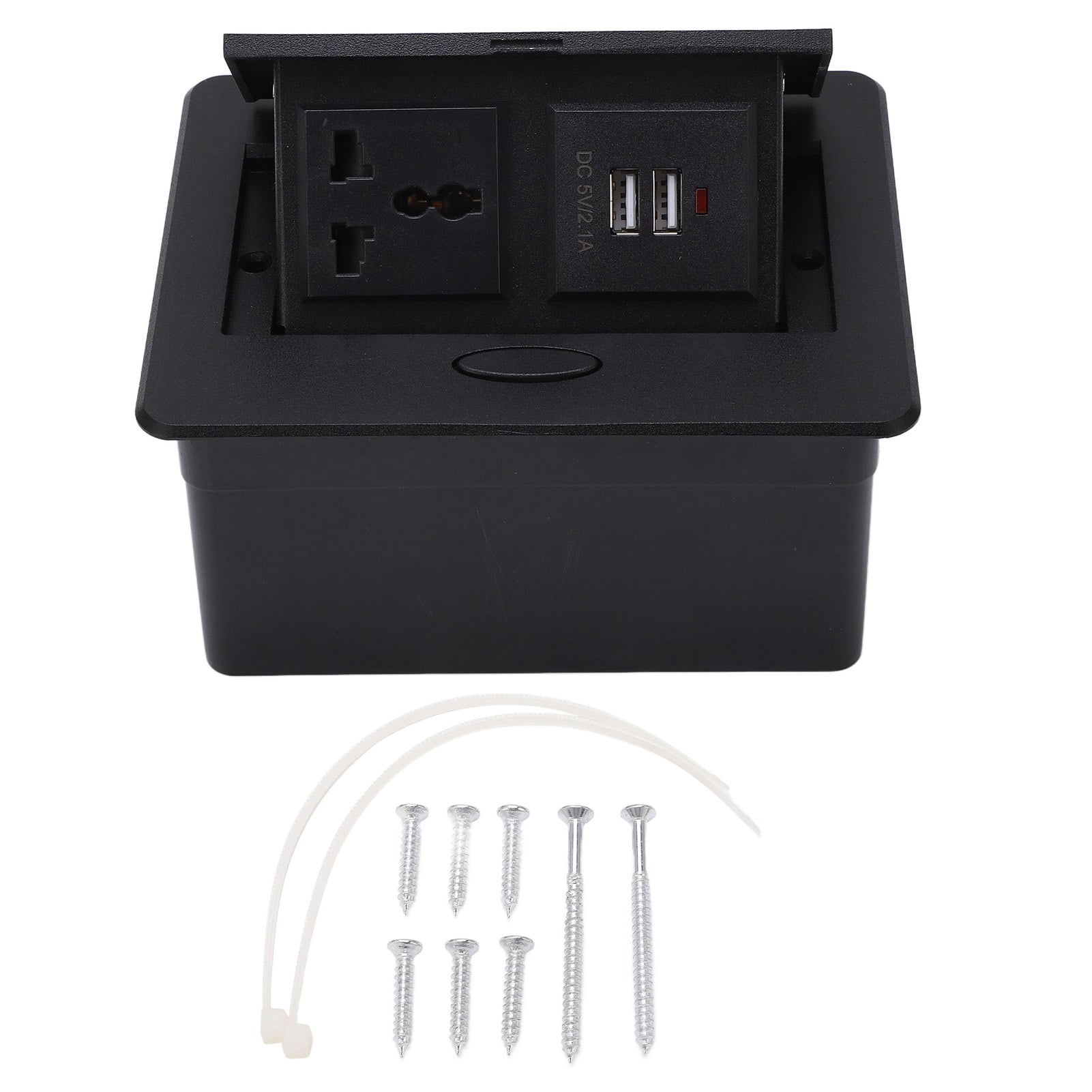 Concealed Table Outlet Power Strip With 2 USB Ports & Universal Desktop ...