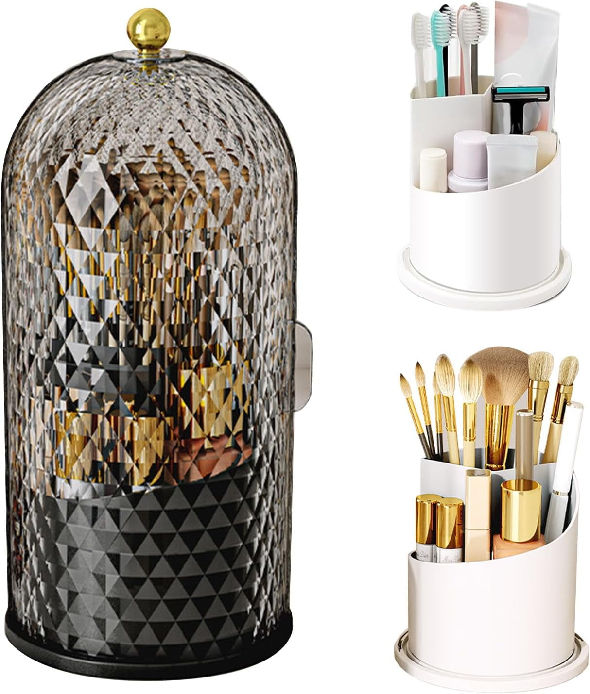 Concealed Toothbrush Holder，2026 Makeup Brush Storage Box with ...
