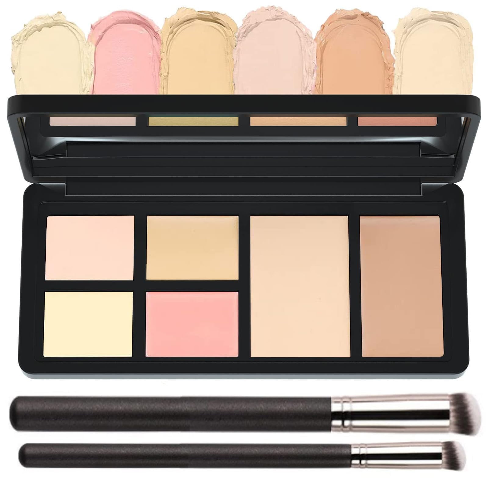 Concealer Contour Palette,6 In 1 Contouring Foundation Highlighting ...