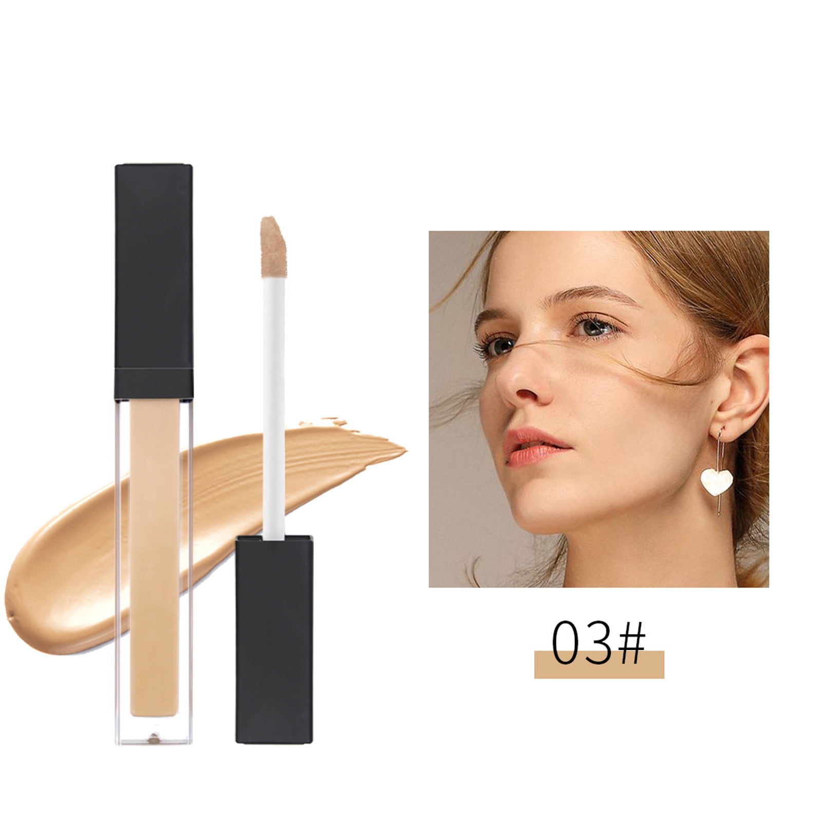 Concealer Covers Dark Circles Covers Marks Natural Makeup Foundation Concealer 6.5ML Milk Skin ...