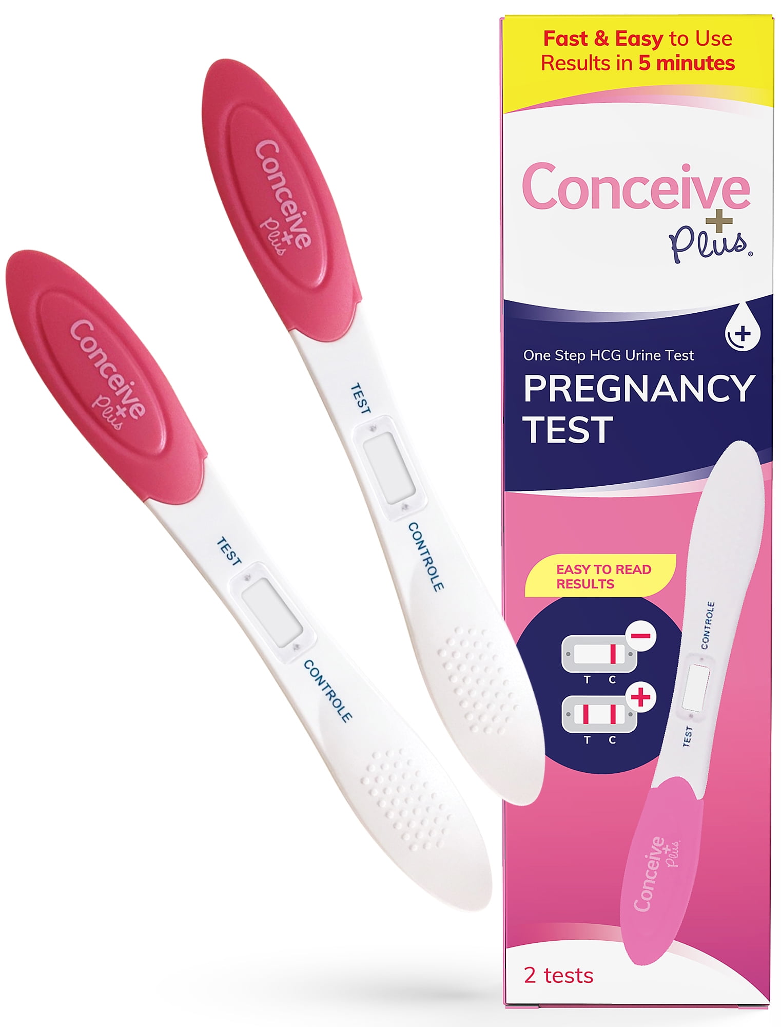 Conceive Plus Pregnancy Test 2-Pack - Early Detection Pregnancy Test ...
