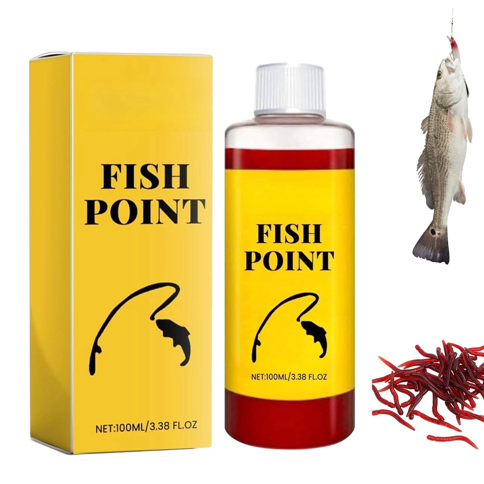 Concentrated Fish Attractant Liquid, Powerful Red Worm Fish Attractant ...
