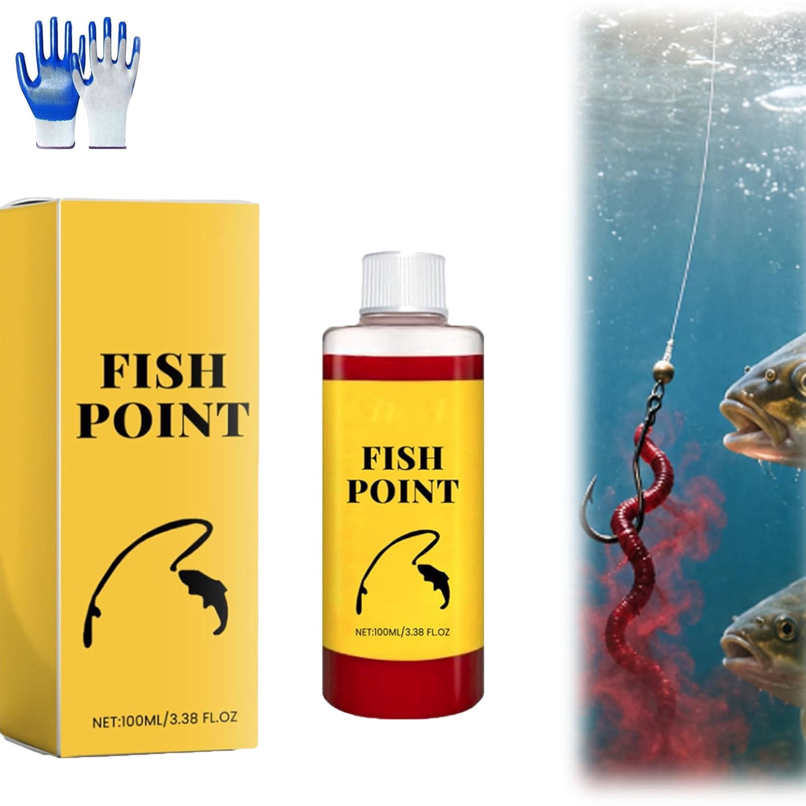 Concentrated Fish Attractant Liquid, Red Worm Liquid Spray, Bait Scent ...