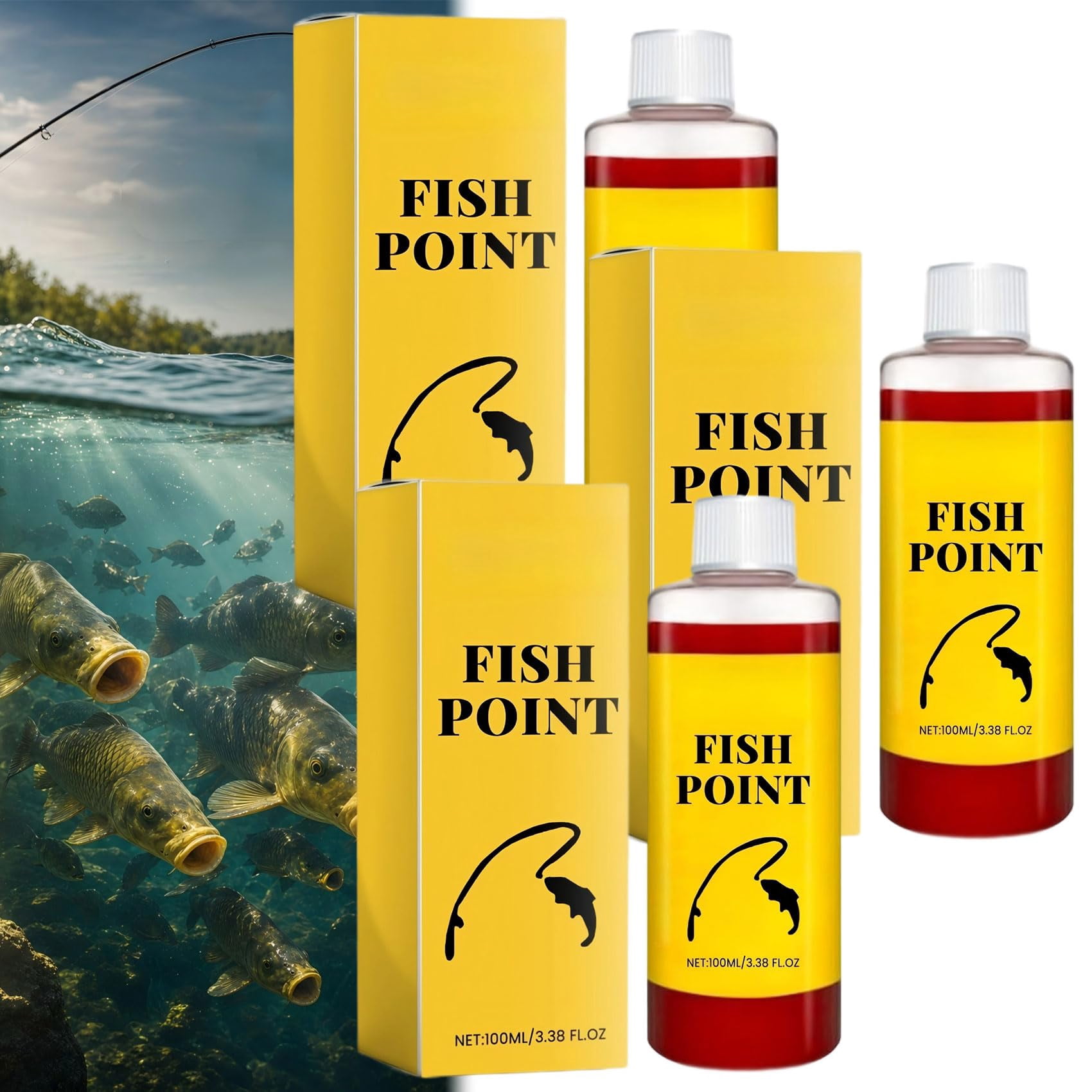 Concentrated Fish Attractant Liquid, Red Worm Liquid Spray for Trout ...