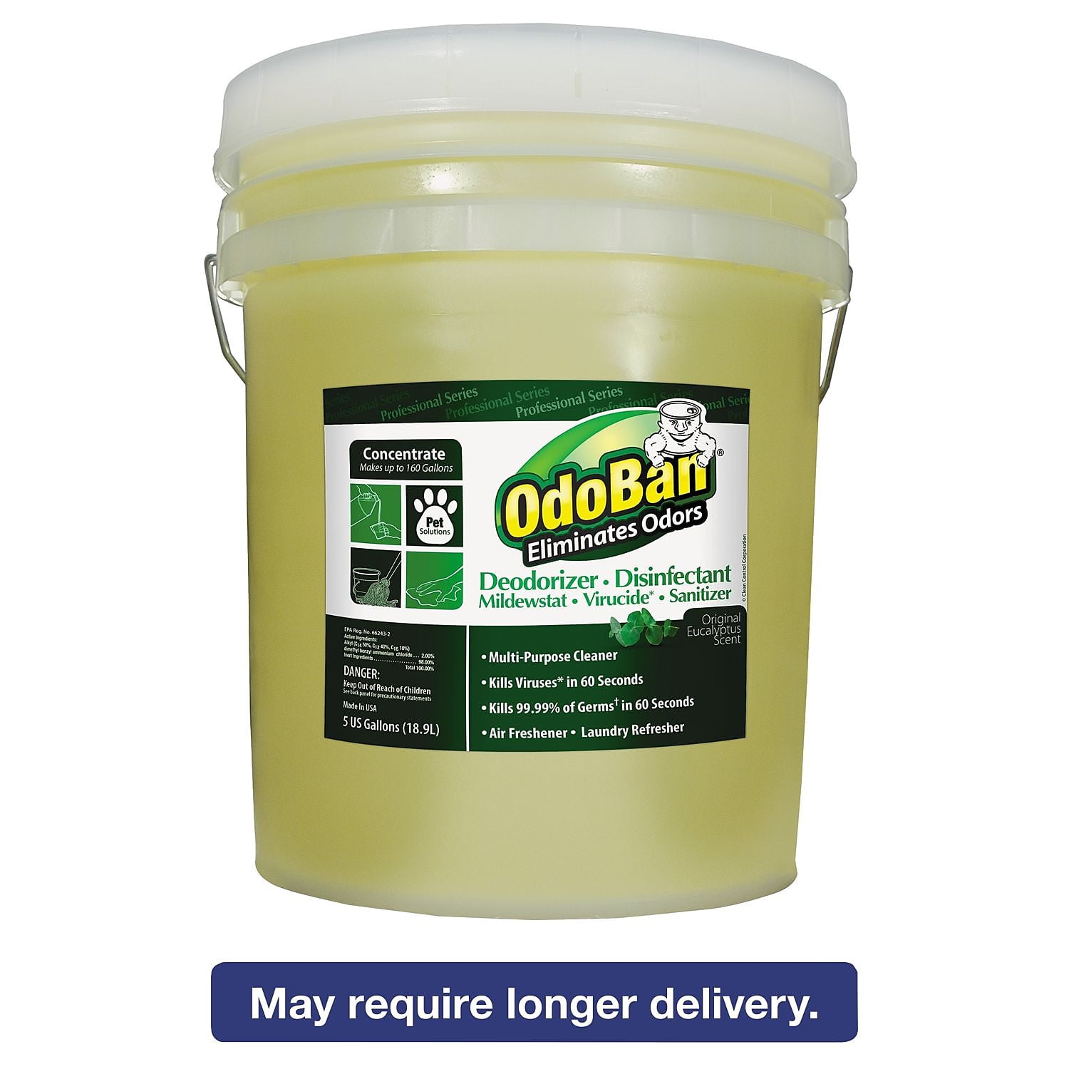 OdorBan Eucalyptus Disinfectant & Odor Eliminator, Antibacterial, 5 Gal ...