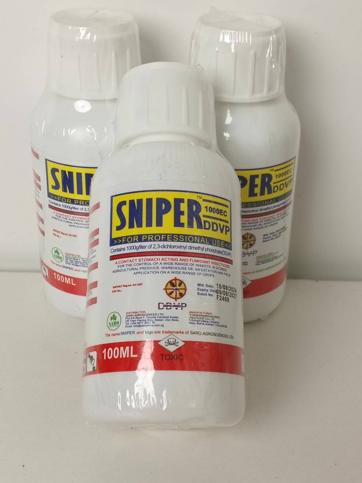 Concentrated insecticide, 100ml converted into 60lb insecticide spray ...
