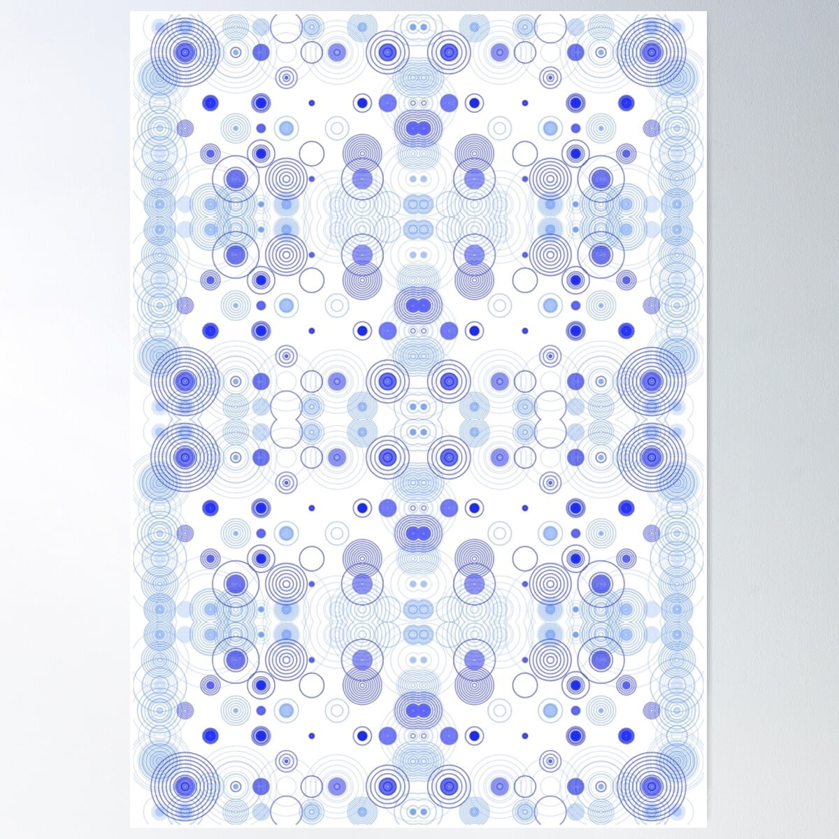 Concentric Circles Dots Mirrored Digital Art Repeating Motif Pattern ...
