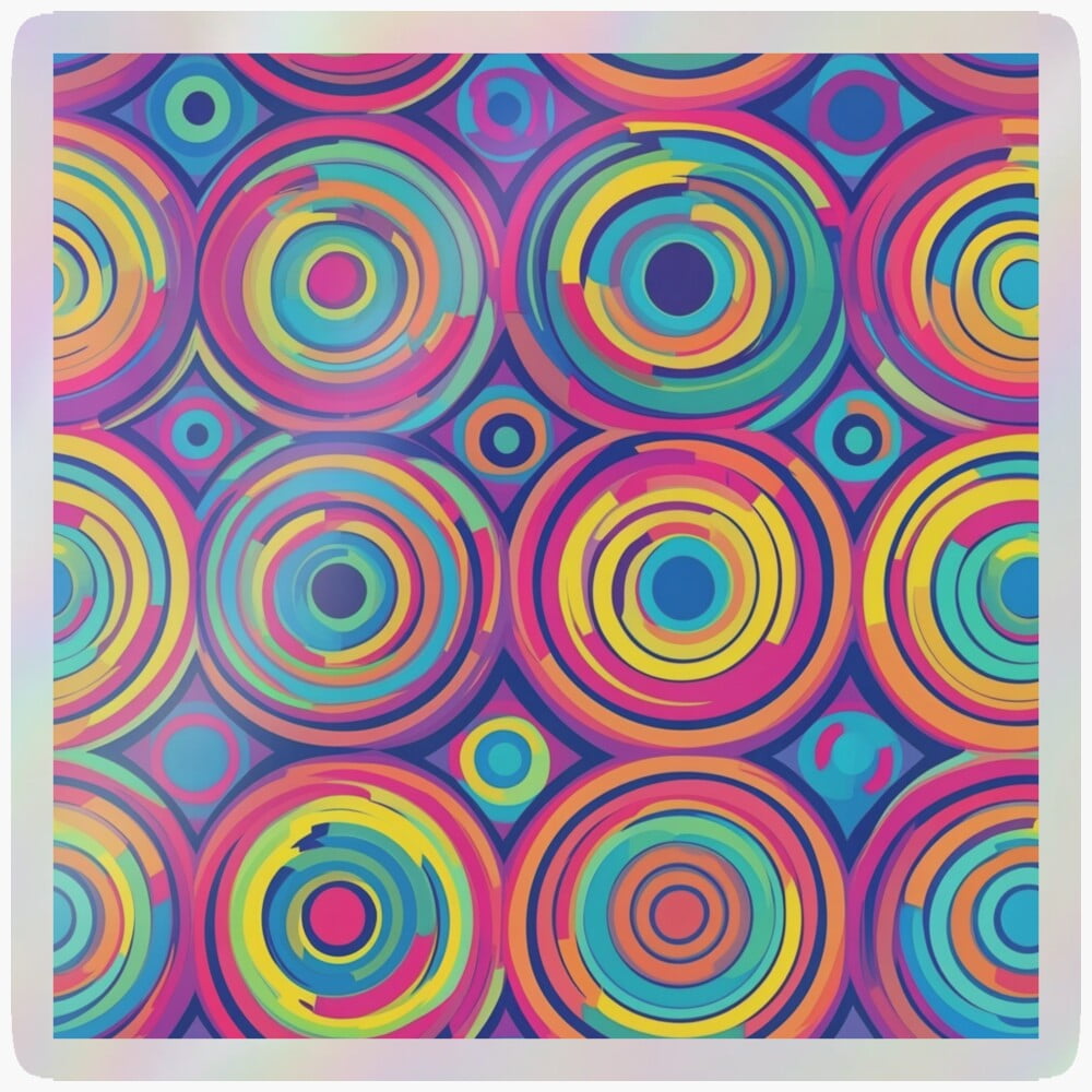 Concentric Vibration Holographic Sticker Kir-4251 - Walmart.com