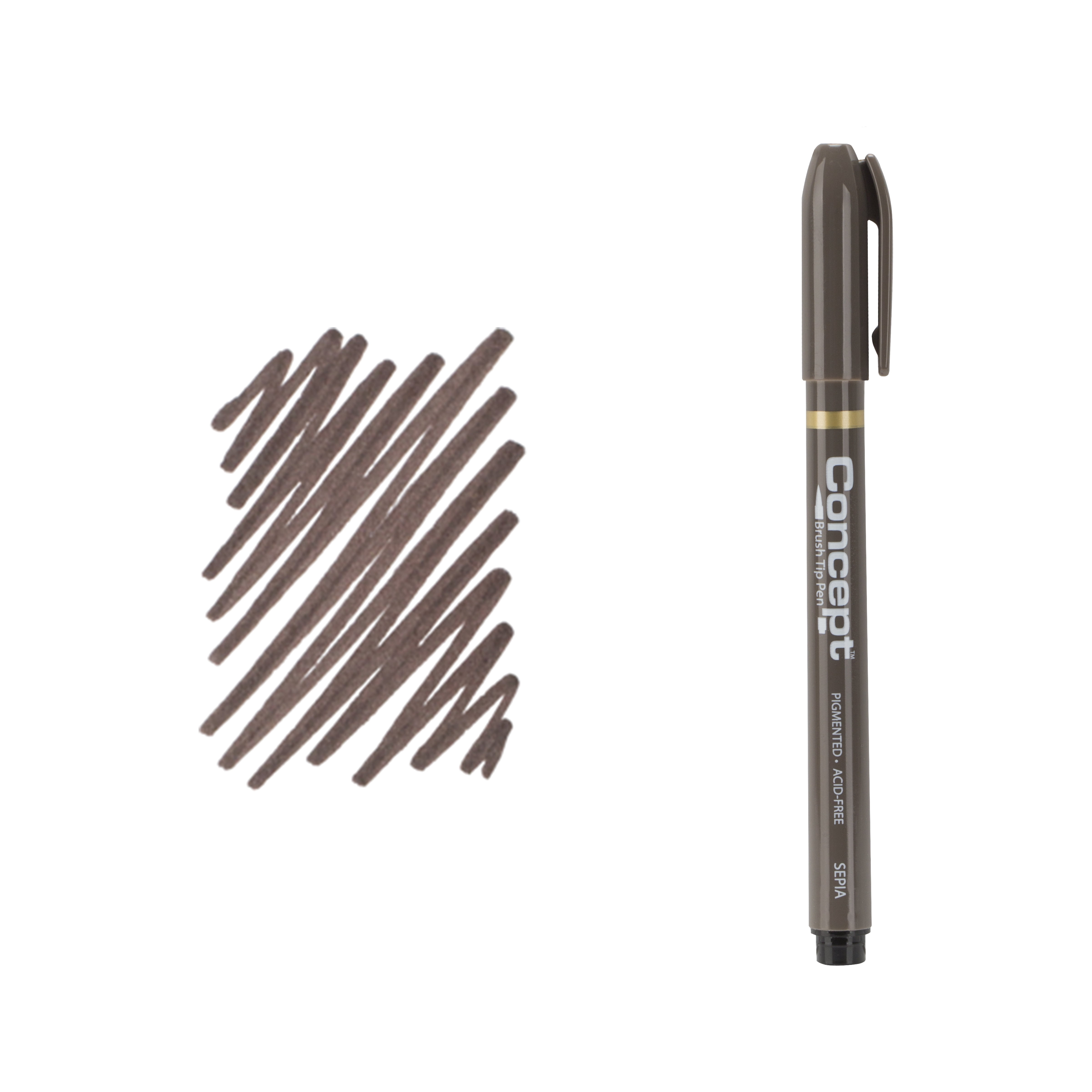 Concept Brush Pens - Permanent Art Markers with Brush Tip For Lettering ...