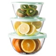Concept Mixing Bowls with Lids, Glass Nesting Bowls, Space Saving Food ...