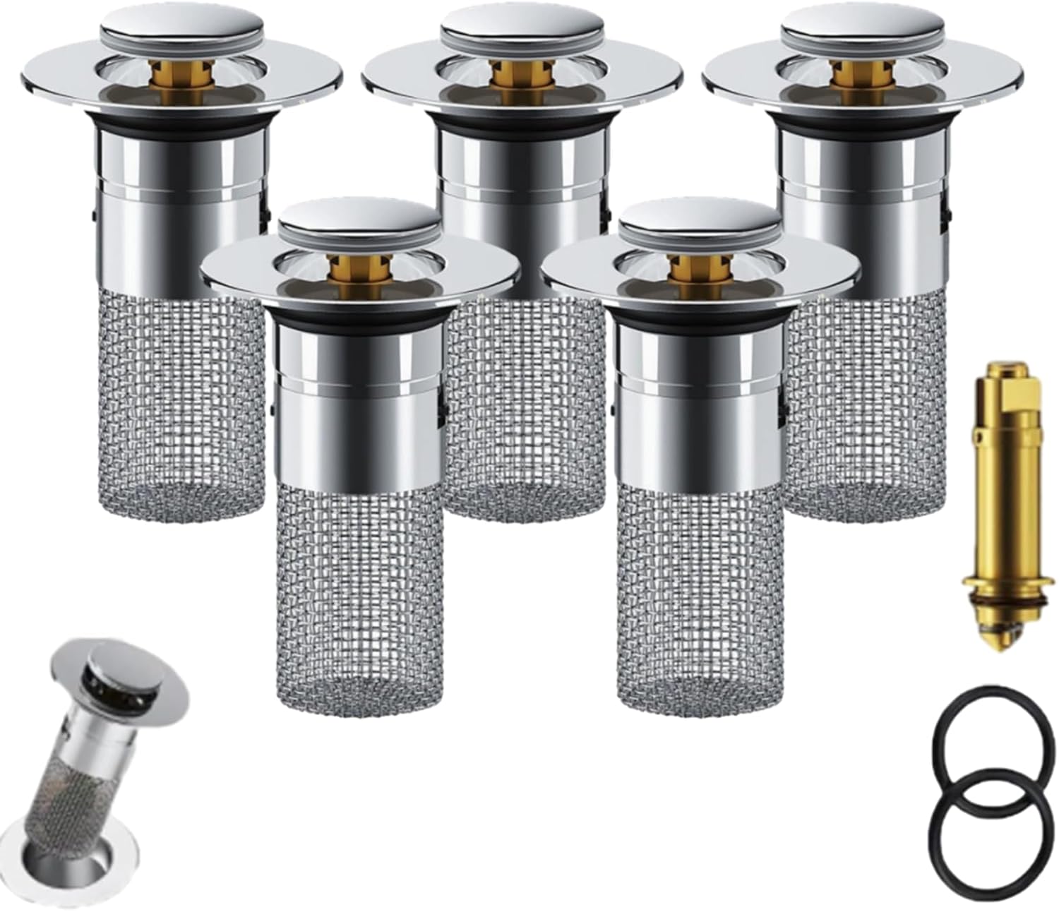 Conceptan Drain Stopper, Bathroom Sink Stopper Hair Catcher,Universal ...