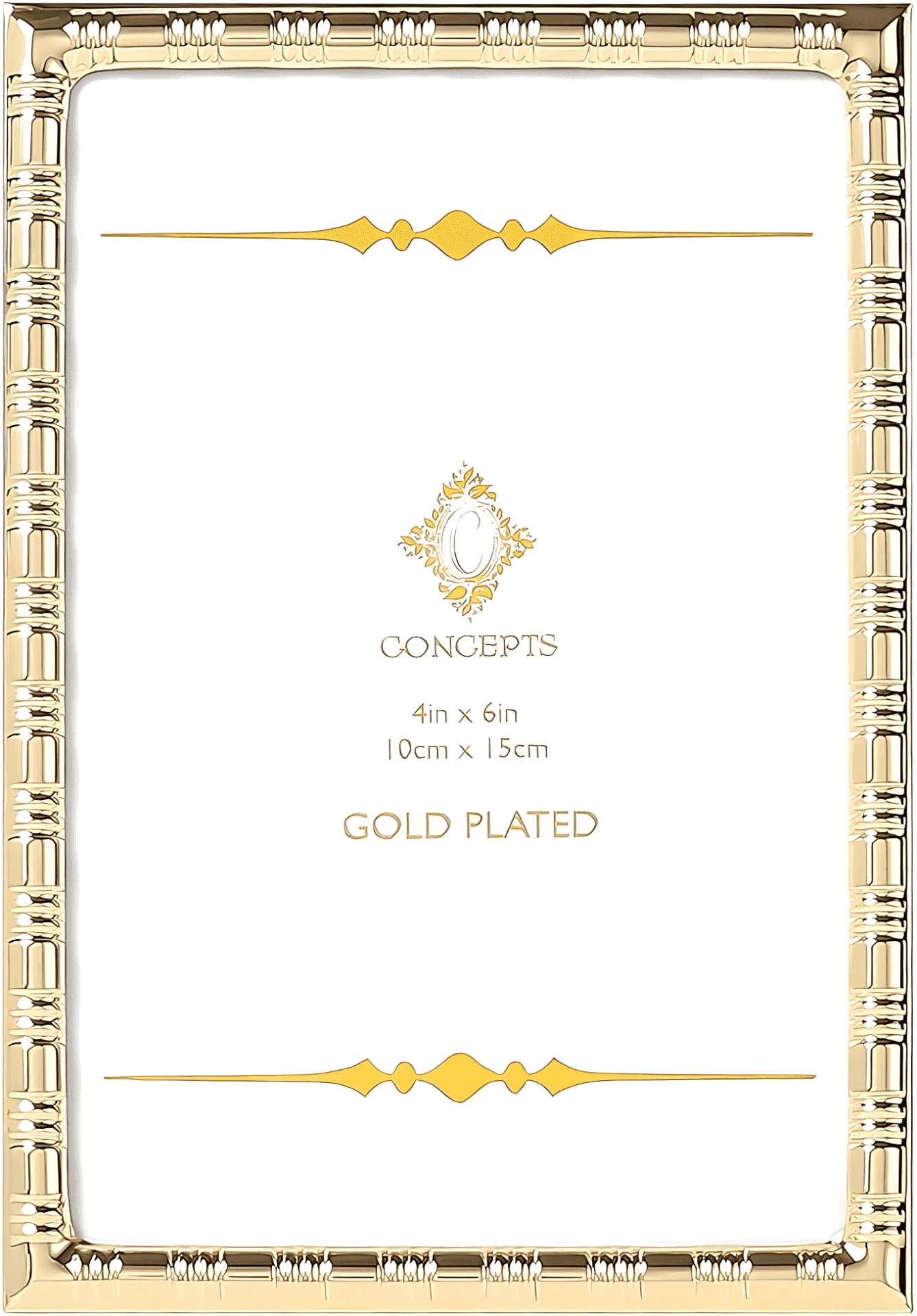 Concepts 4x6 Gold Bamboo Textured Metal Picture Frames, Family Photo ...