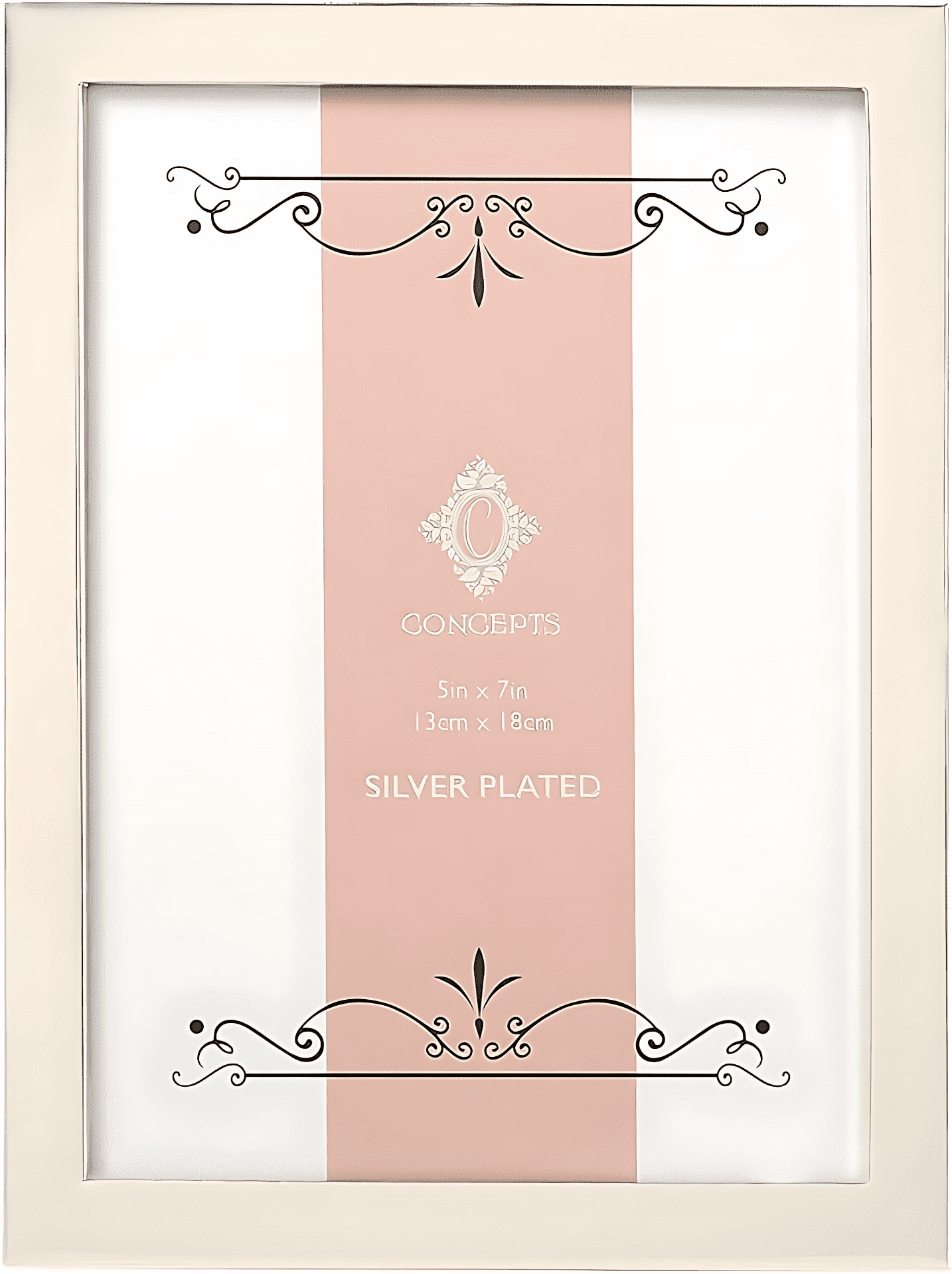 Concepts 5x7 Metal Picture Frame French Classic Silver Family Photo ...