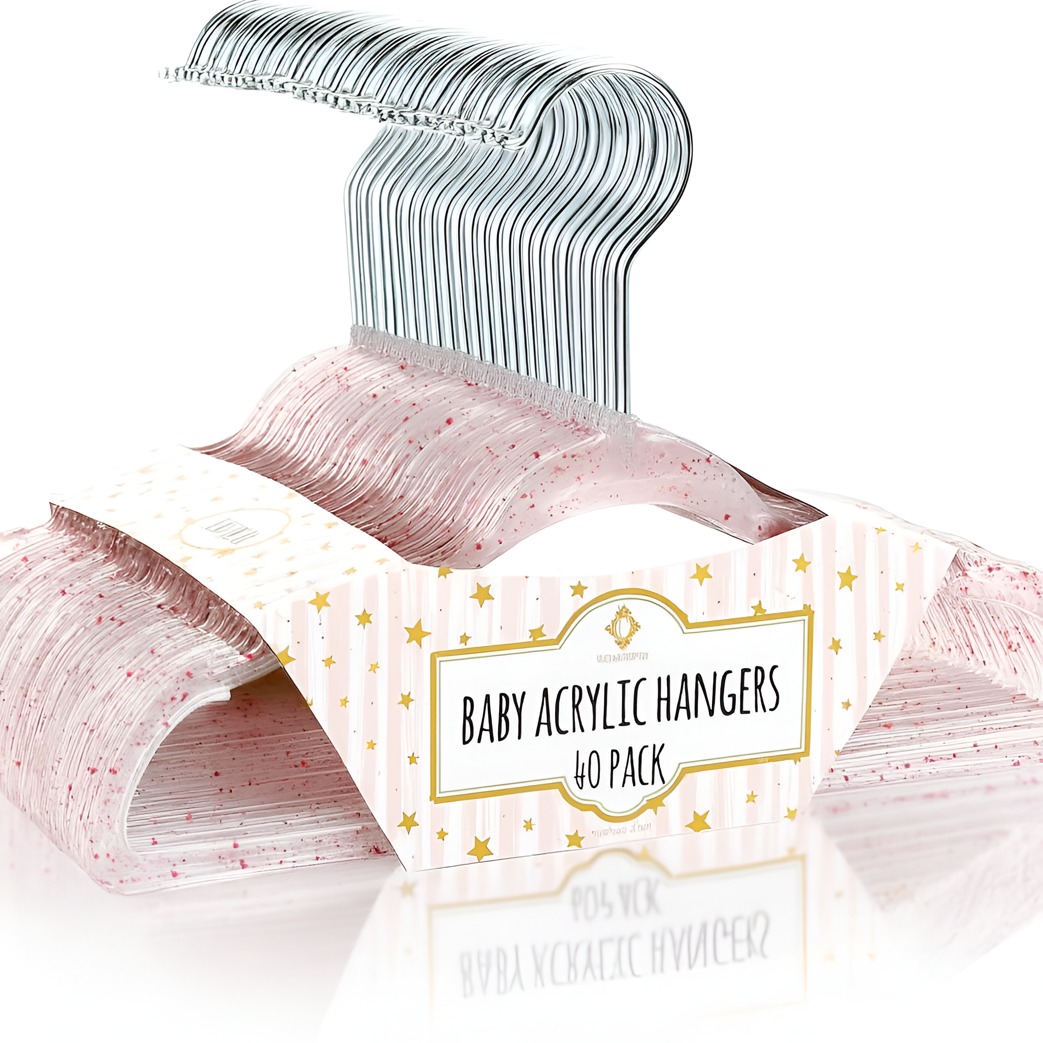 Concepts Baby Hangers, Light Pink Glitter Infant Hangers with Chrome ...